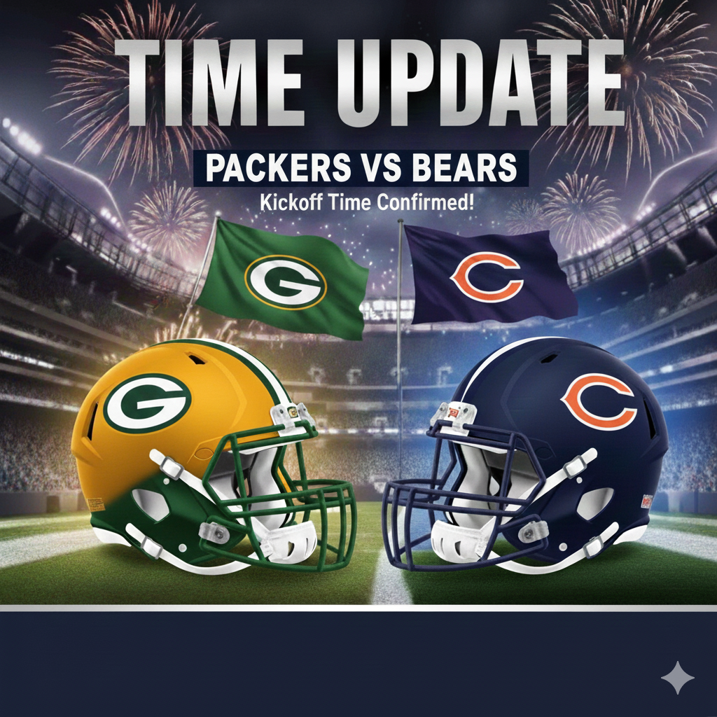 🚨 TIME UPDATE: Packers vs. Bears at Lambeau Field — The rivalry heats ...