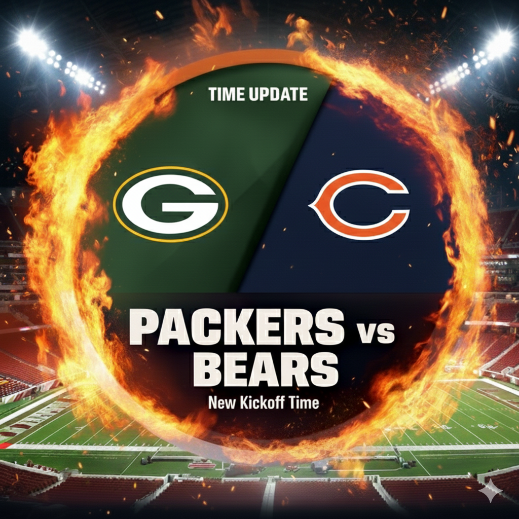 🚨 TIME UPDATE CONFIRMED: Bears vs Packers at Soldier Field is officially set, and one of the NFL ...